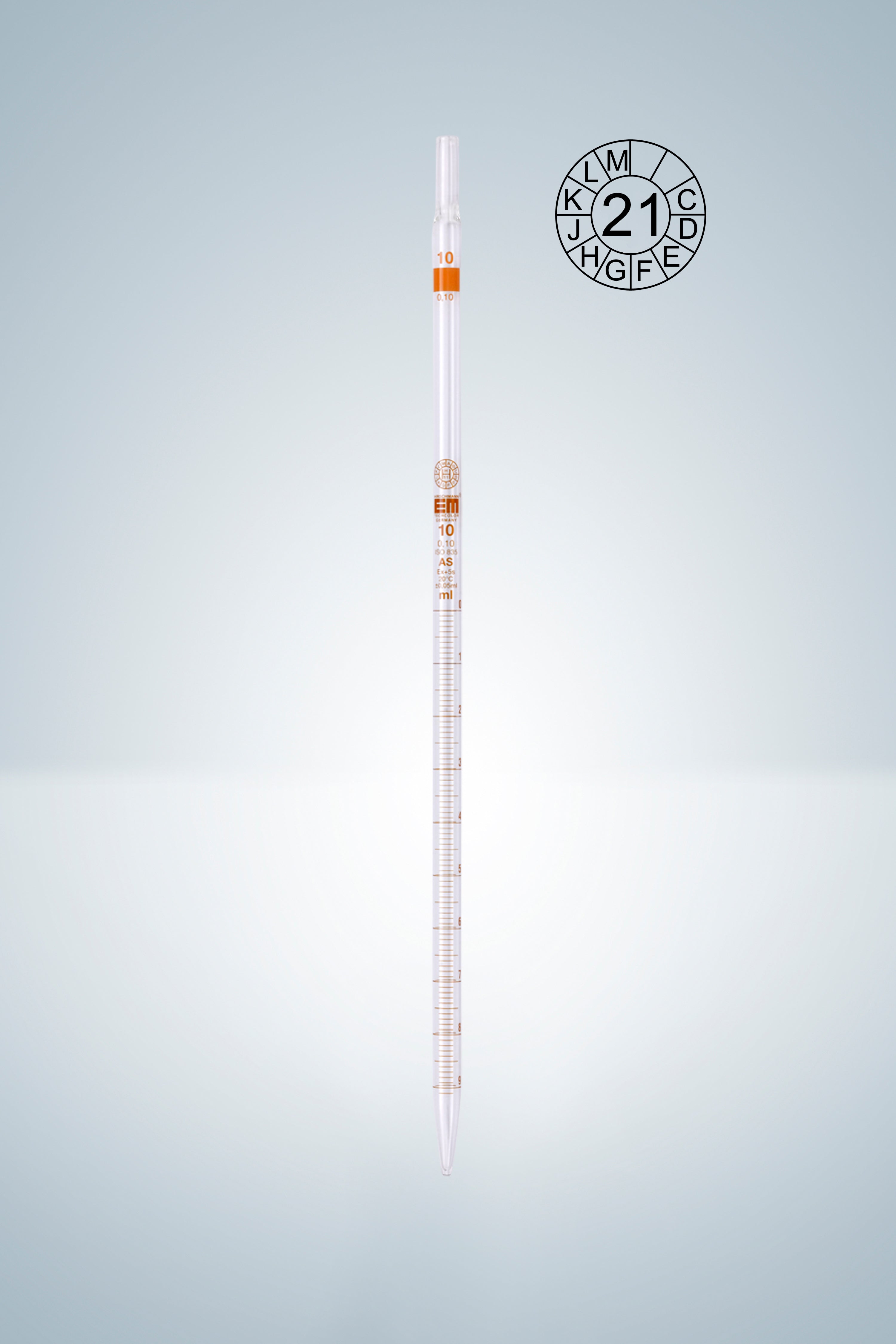 Grad.pipettes, cl. AS, amber stain grad.– ESSLAB
