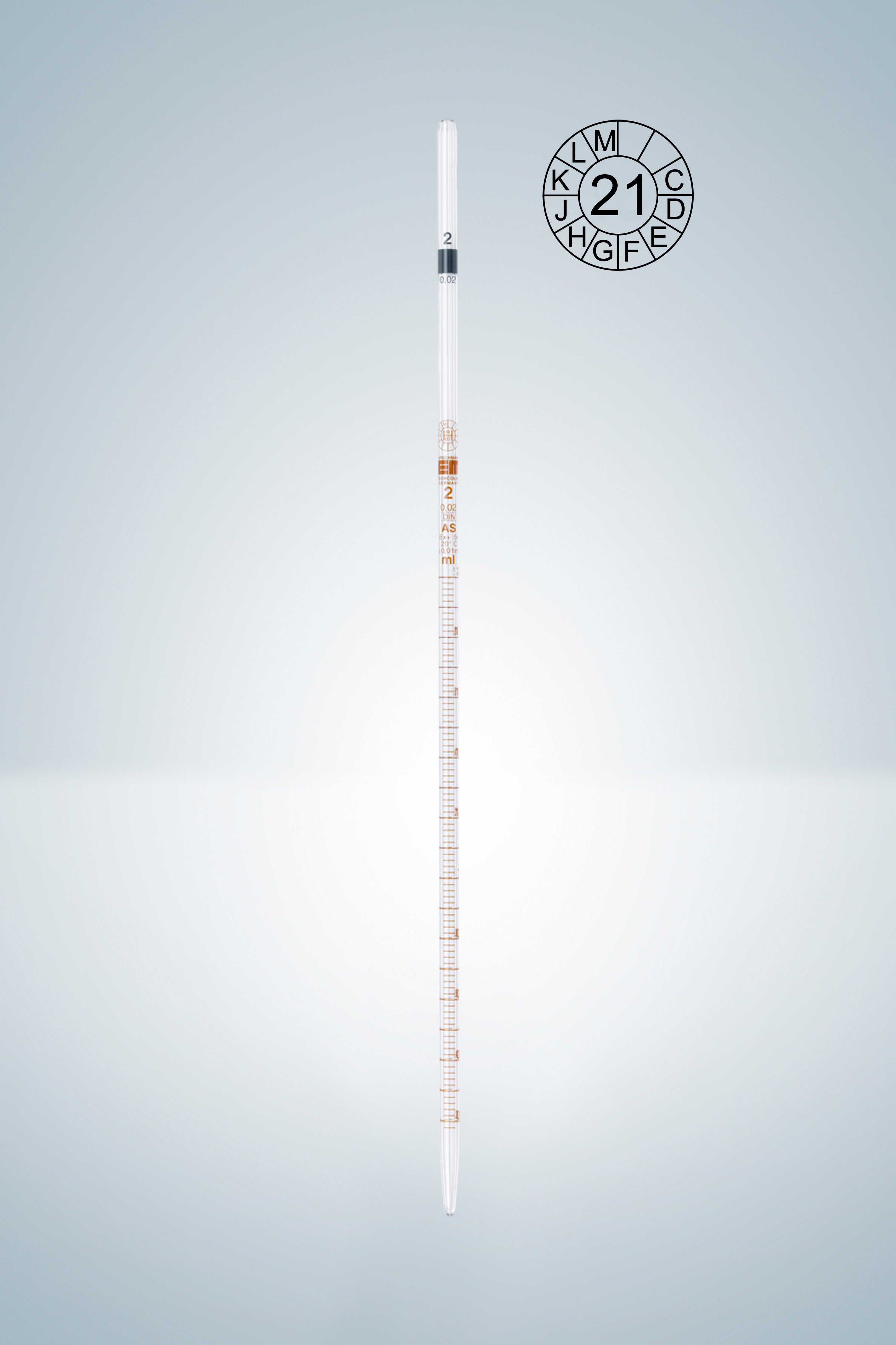 Graduated pipettes, cl. AS, amber grad.– ESSLAB