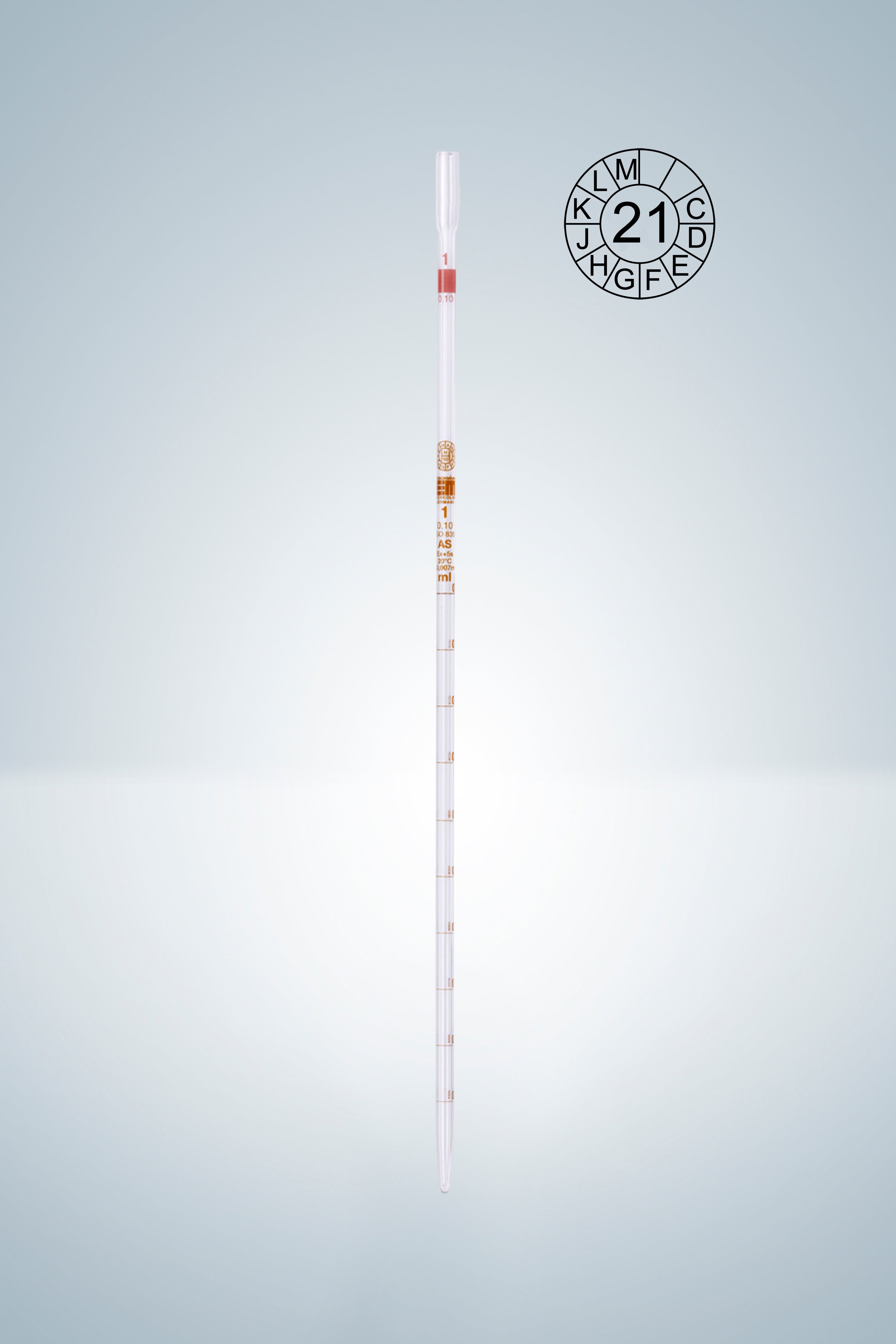 Graduated pipettes, cl. AS, amber grad.– ESSLAB