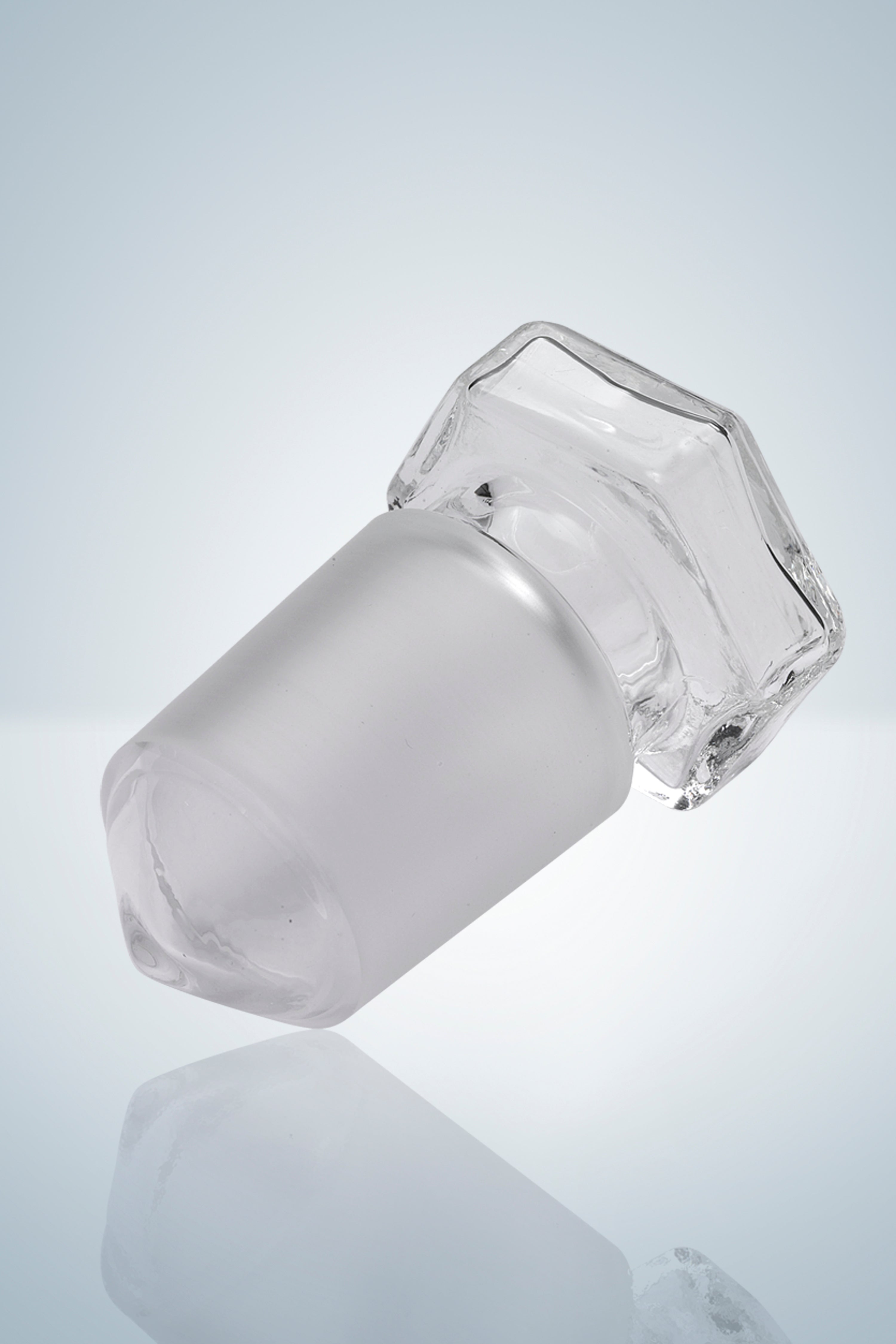 Hollow glass stopper, clear glass– ESSLAB