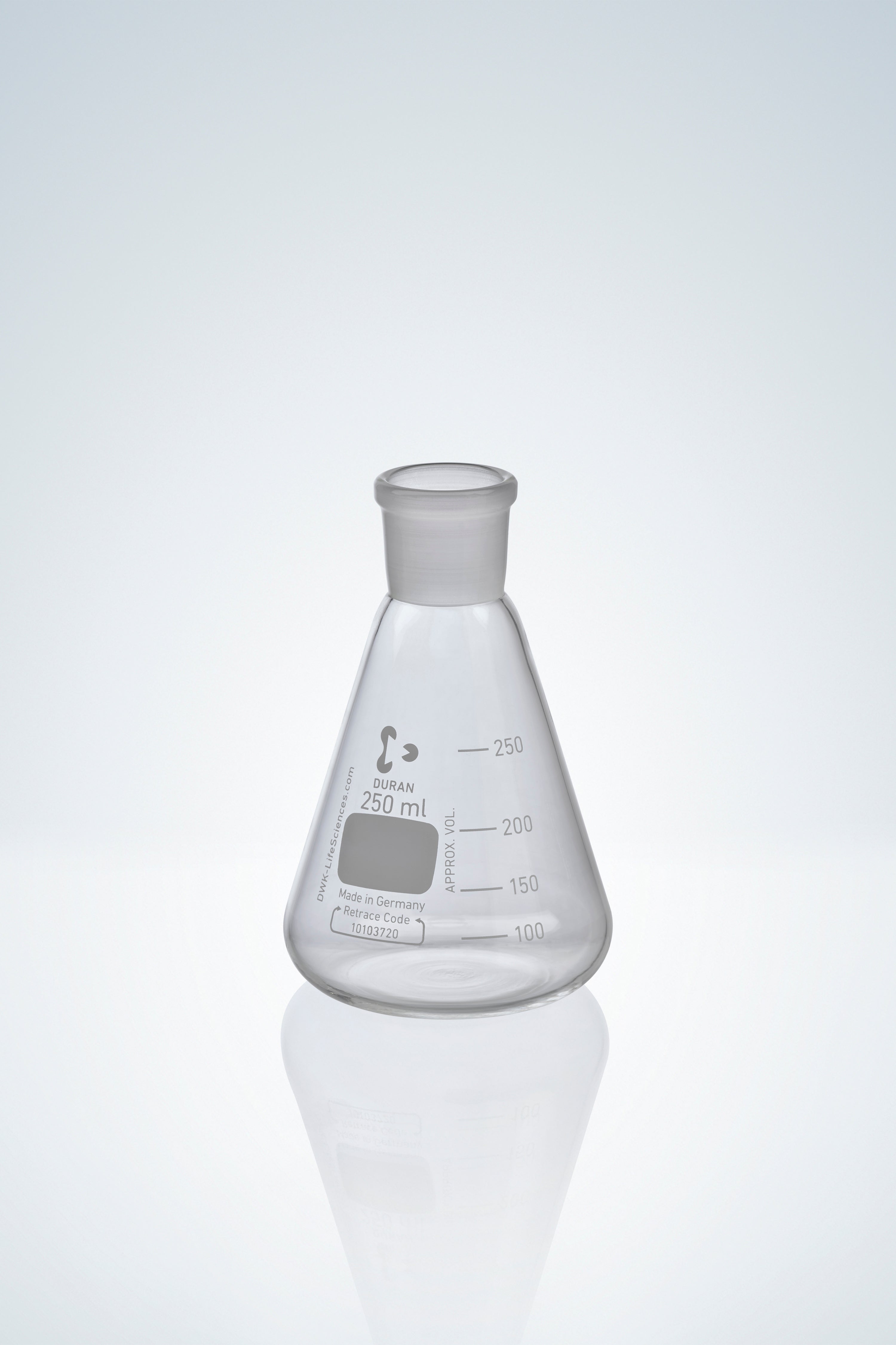 Erlenmeyer flasks DURAN®, white grad.– ESSLAB