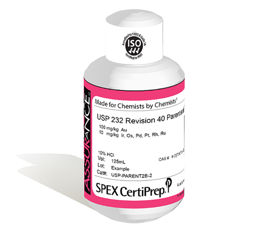 USP 232 Revision 40, Parenteral 2B Mix 2 Elemental Impurities, 125 mL ...